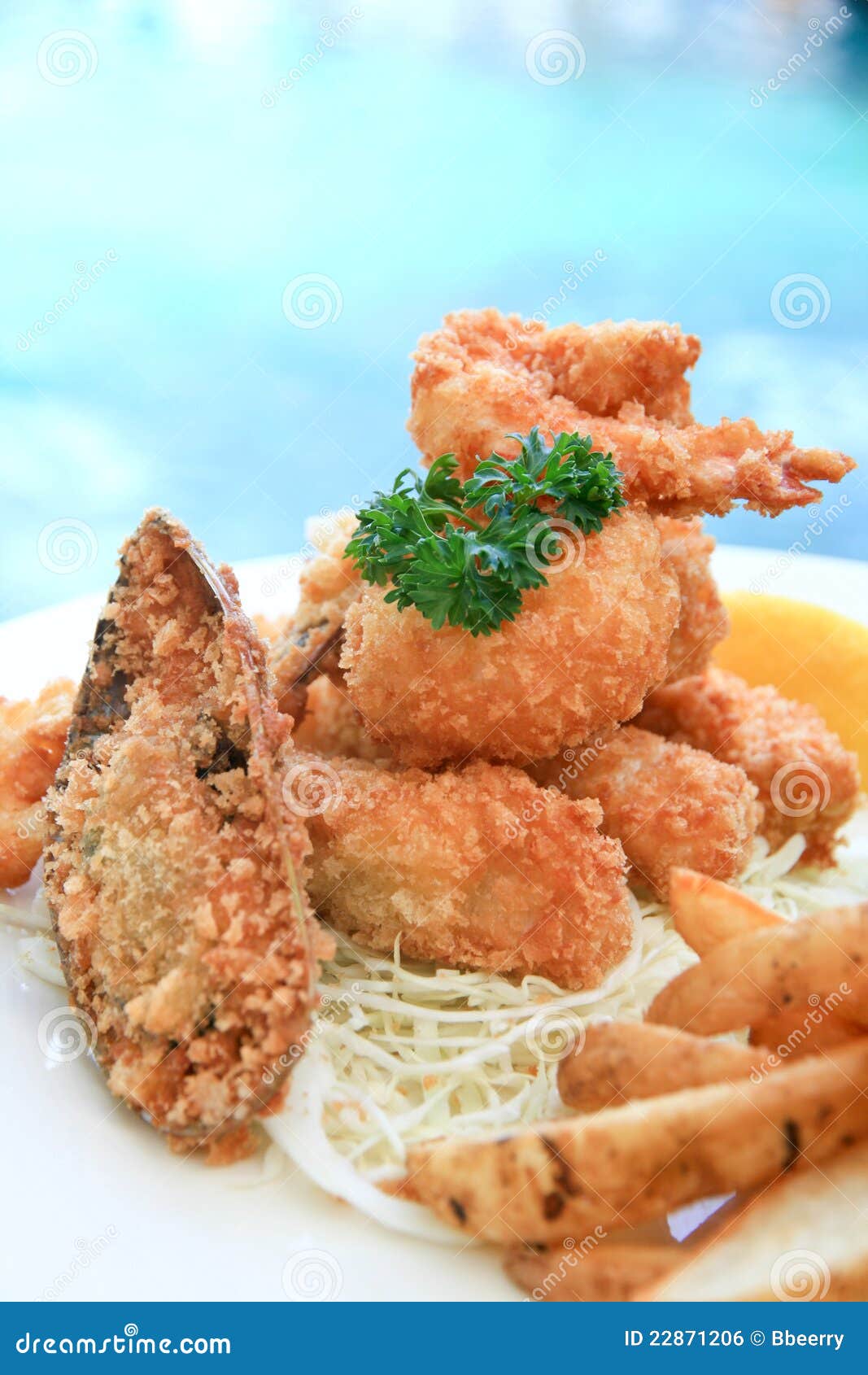 Deep fried seafood stock photo. Image of flour, asian - 22871206