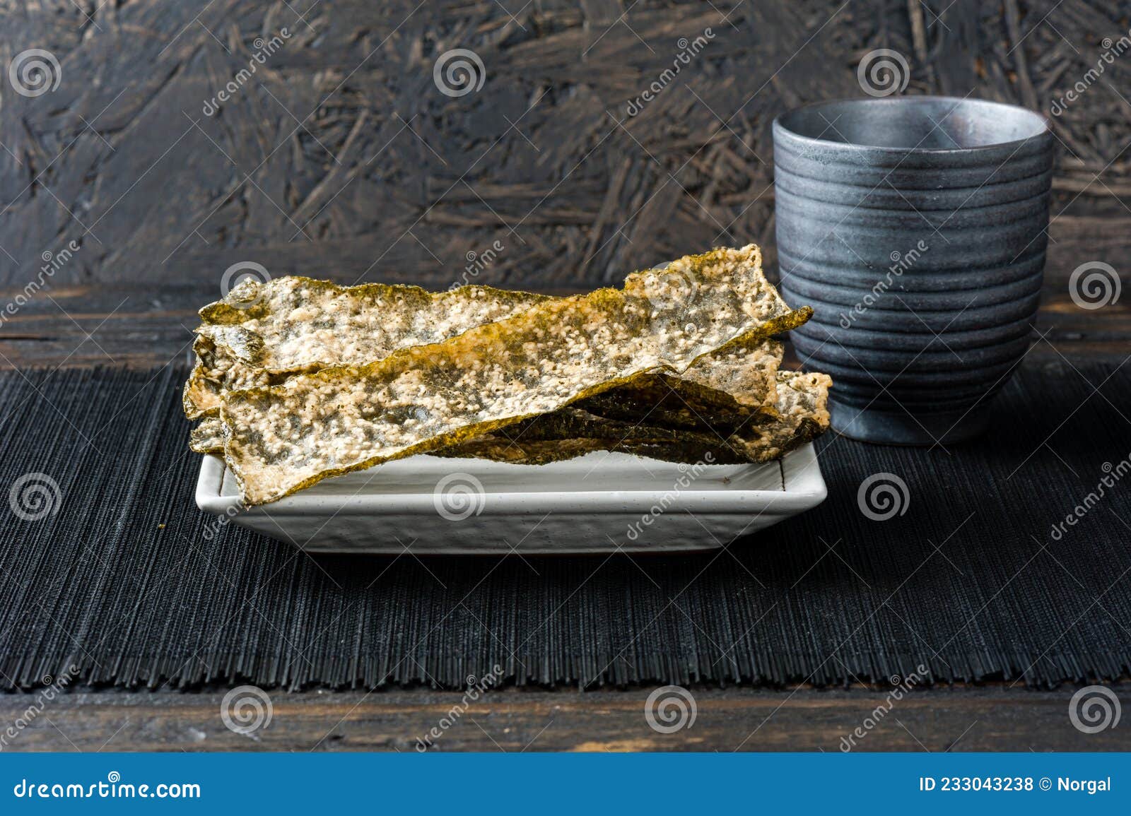Deep fried seaweed stock photo. Image of korean, seafood - 233043238