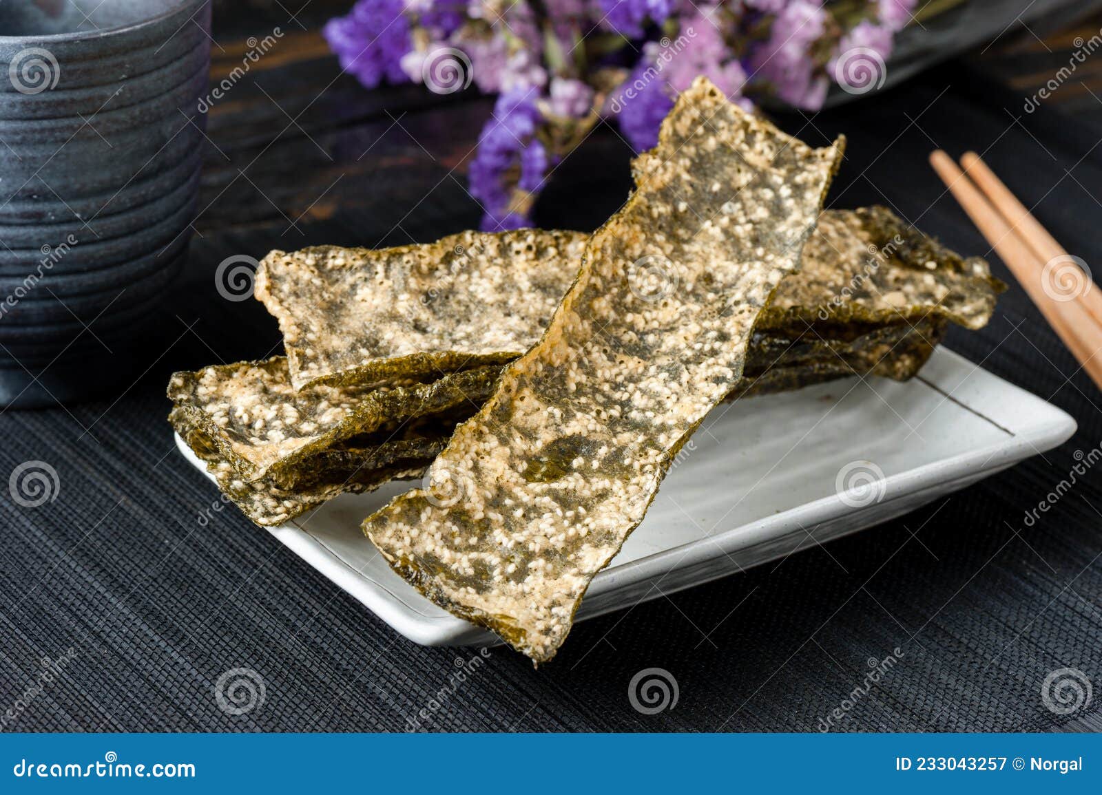Deep fried seaweed stock image. Image of tasty, foodstuff - 233043257