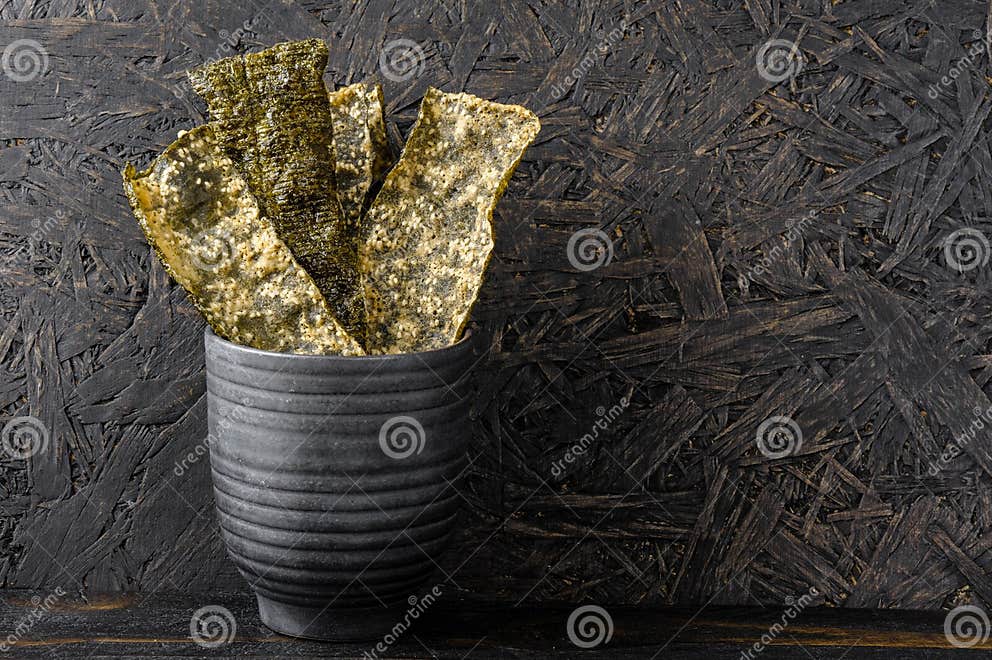 Deep fried seaweed stock image. Image of asian, sticks - 233043401