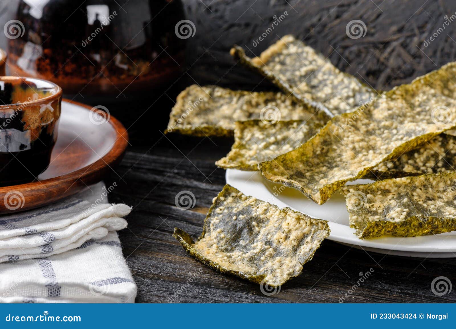 Deep fried seaweed stock photo. Image of snack, sticks - 233043424