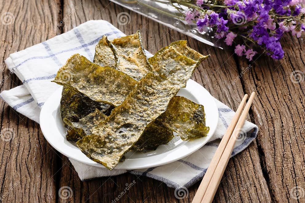 Deep fried seaweed stock photo. Image of nori, cuisine - 233043510