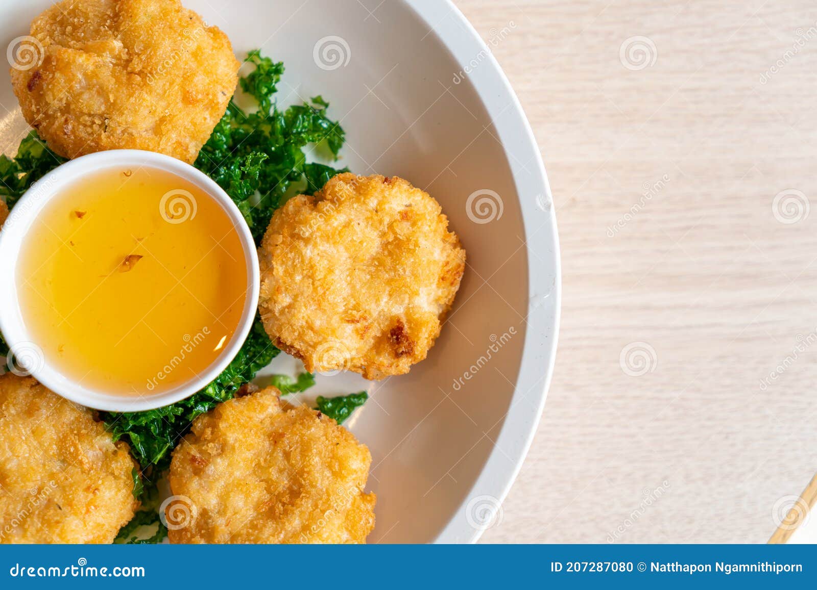 Deep fried shrimp cakes stock photo. Image of cake, palm - 207287080