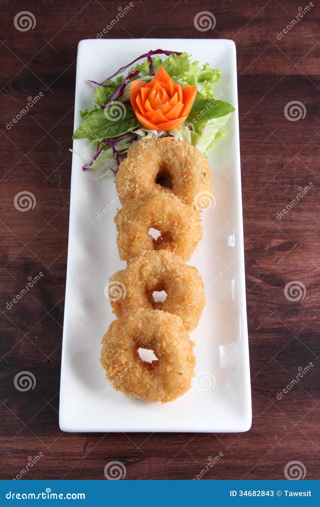 Deep fried shrimp donut stock image. Image of appetizer - 34682843