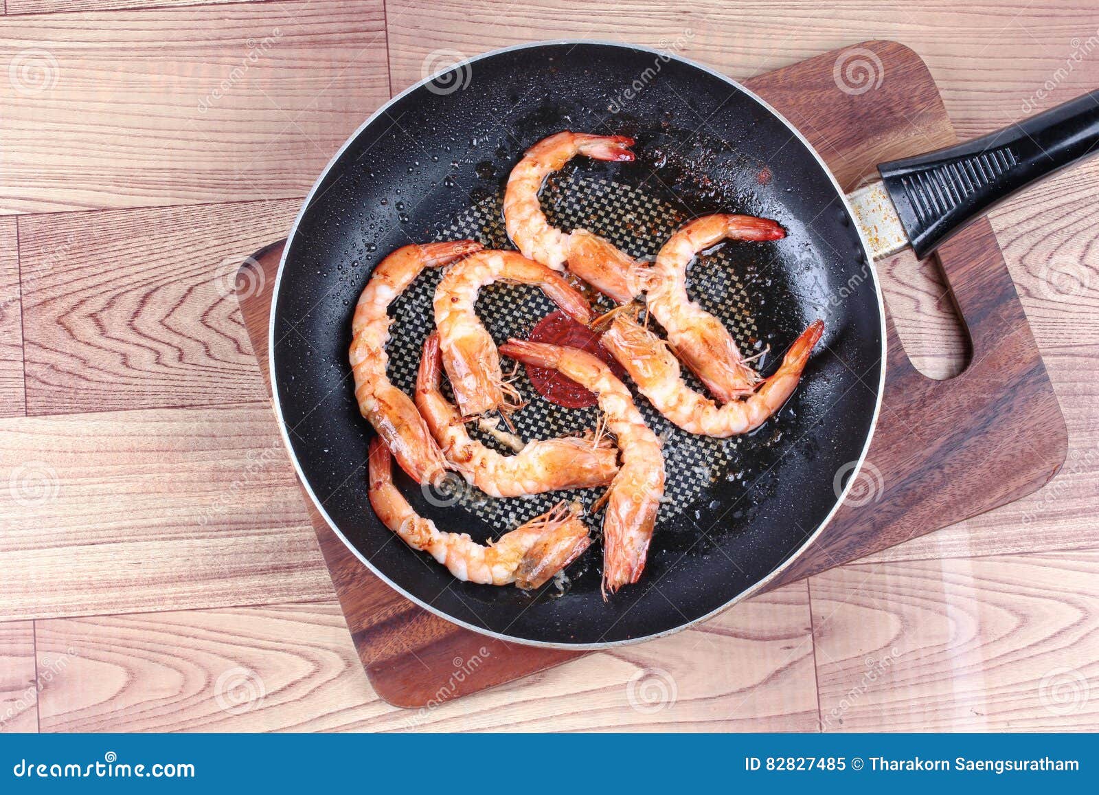 Deep Fried Shrimp Garlic Pan Served Stock Photos - Free & Royalty-Free ...