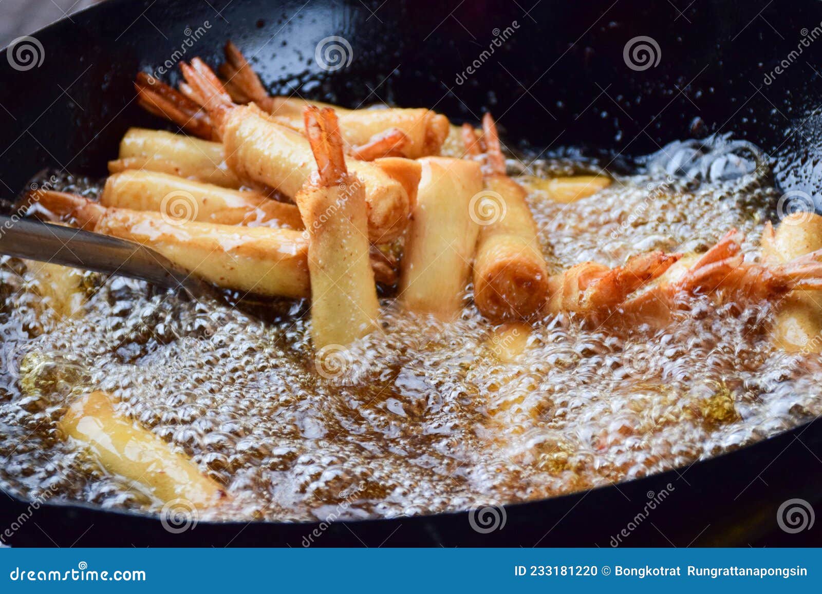 Deep Fried Shrimp Spring Rolls Stock Photo - Image of delicious, spring ...