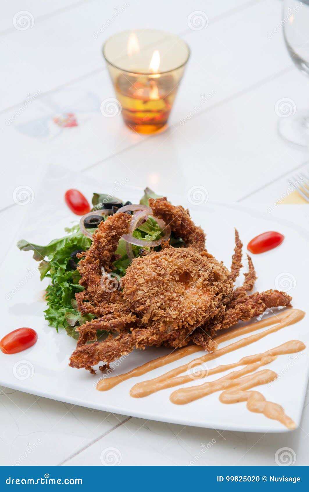 Deep Fried Soft Shell Crab stock photo. Image of deep - 99825020