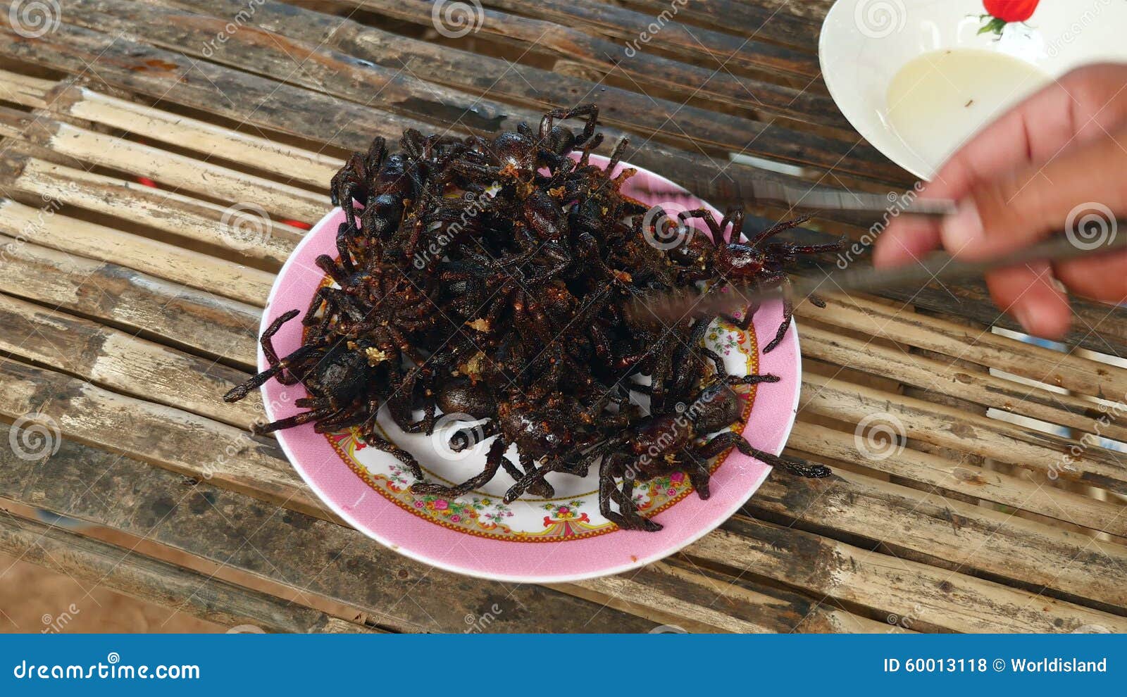 Pile of Deep Fried Tarantulas in a Bowl ( Close-up ) Stock Footage ...