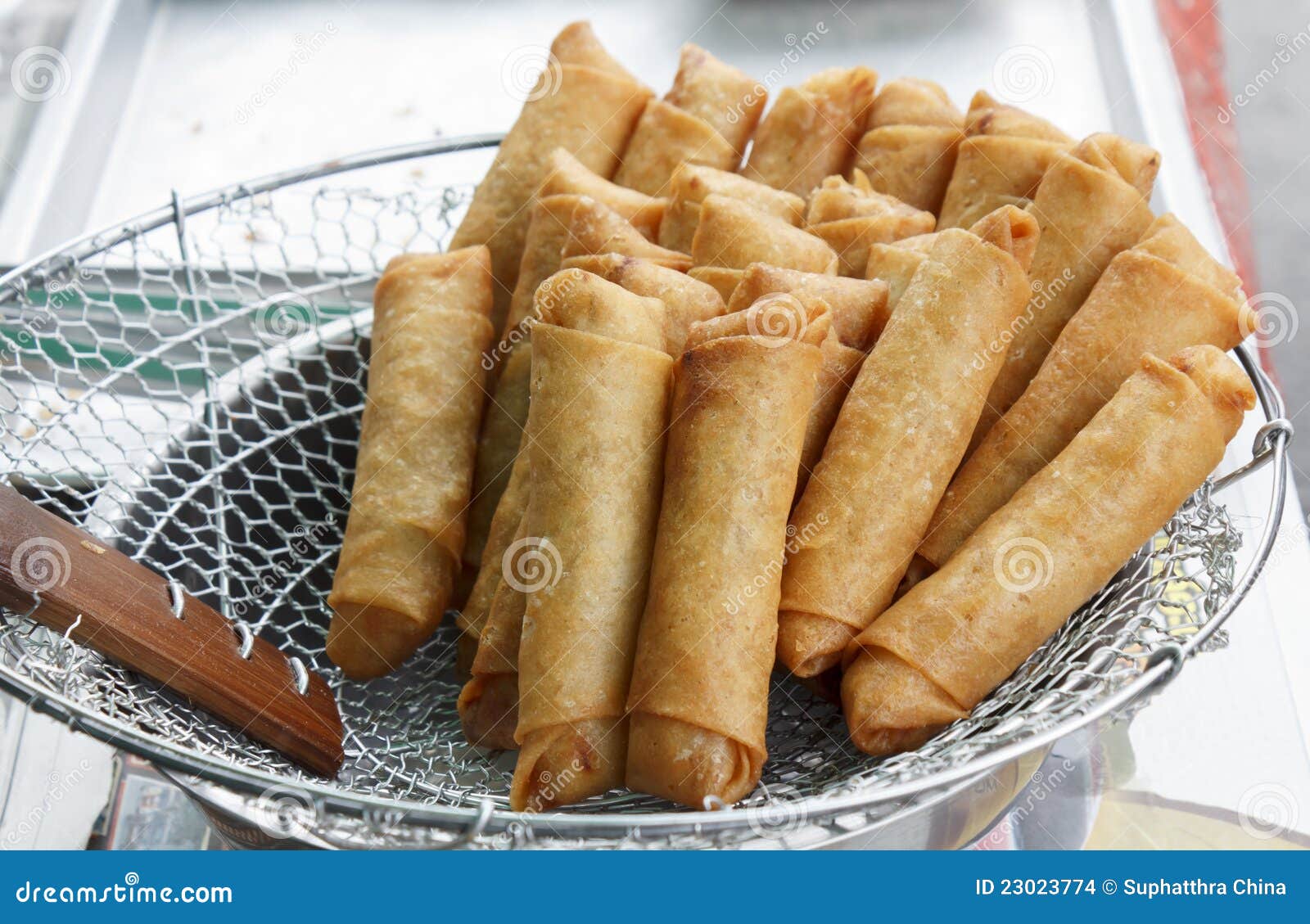 Deep Fried Spring Rolls stock photo. Image of asia, market - 23023774