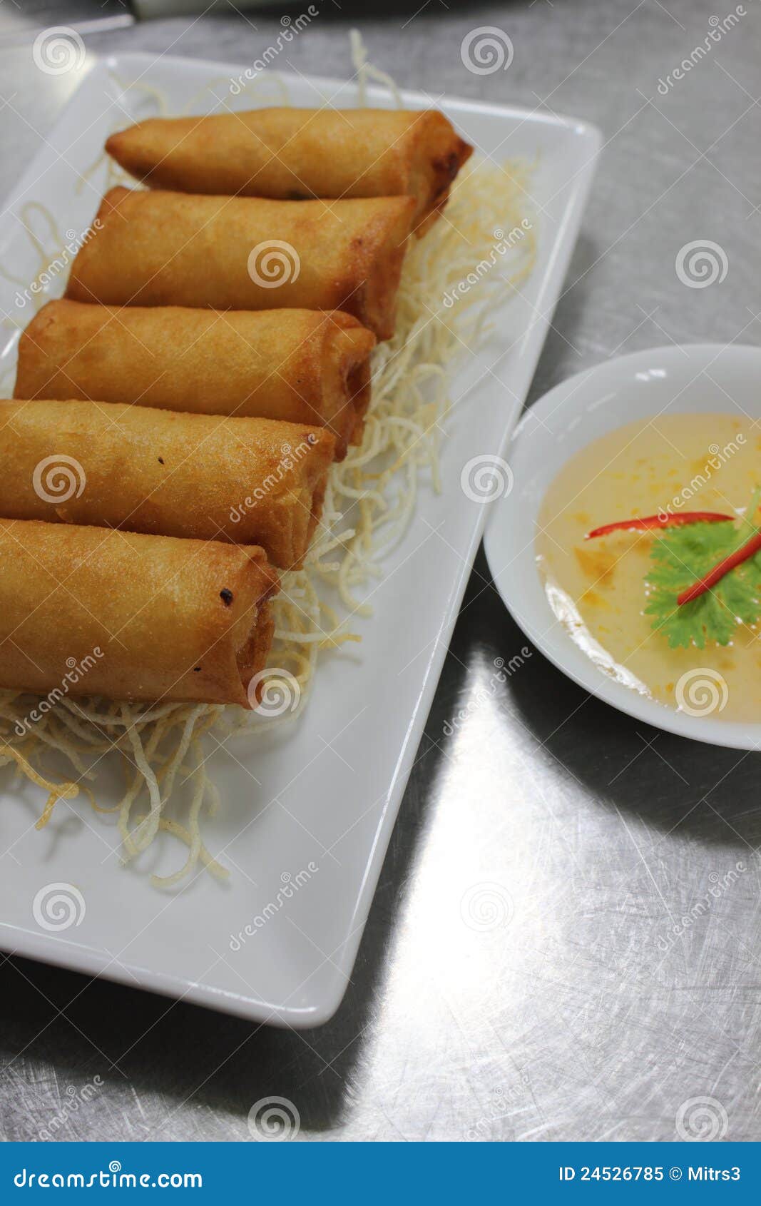 Deep fried spring rolls stock image. Image of chilli - 24526785