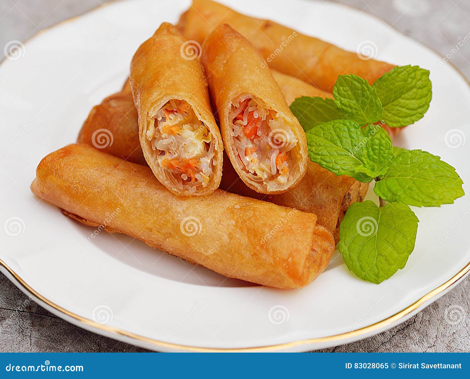 Deep fried spring rolls stock image. Image of cabbage - 83028065