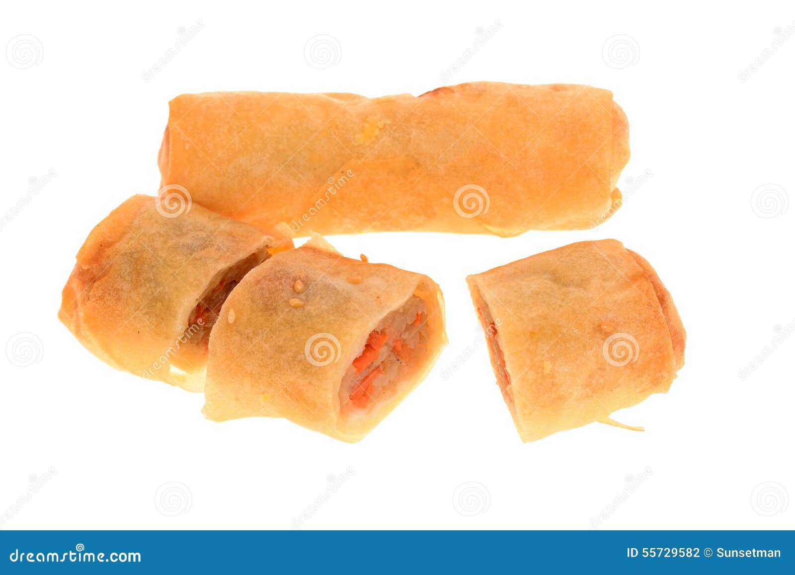 Deep Fried Spring Rolls stock photo. Image of fried, crispy - 55729582