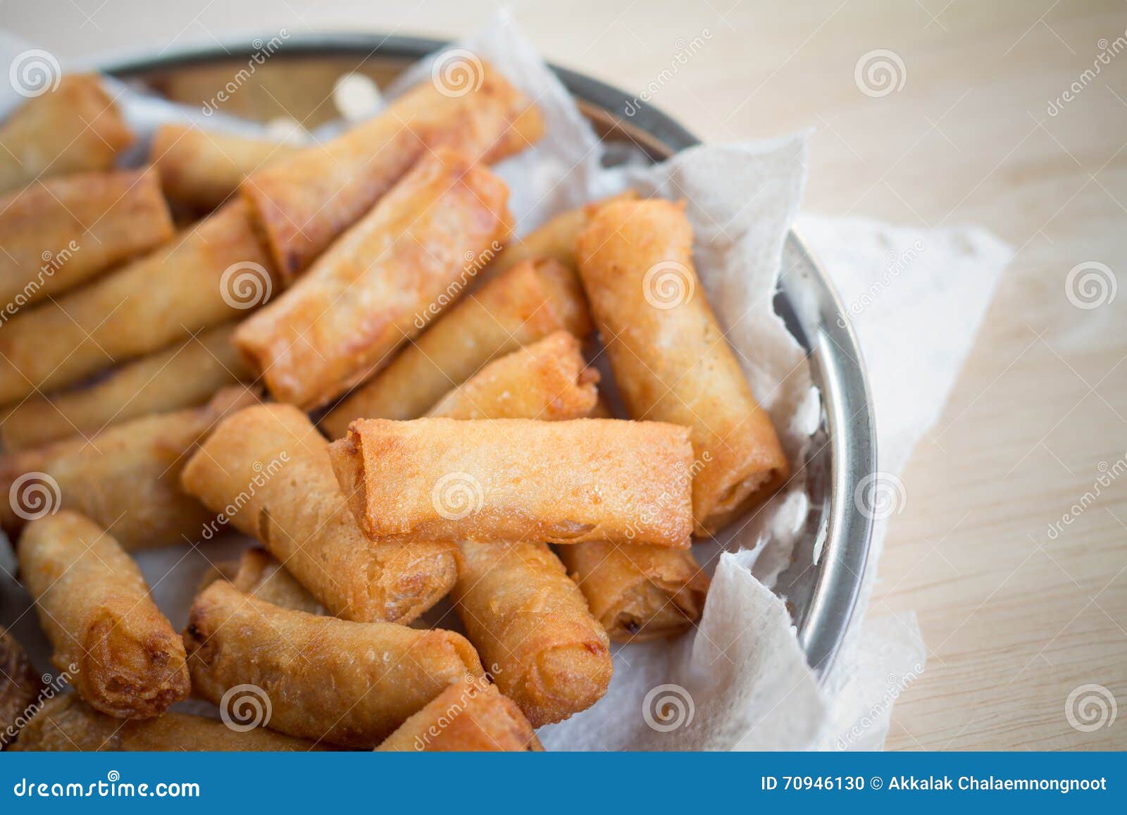 Deep Fried Spring Rolls and Deep Fried Chicken Rolls Stock Photo ...