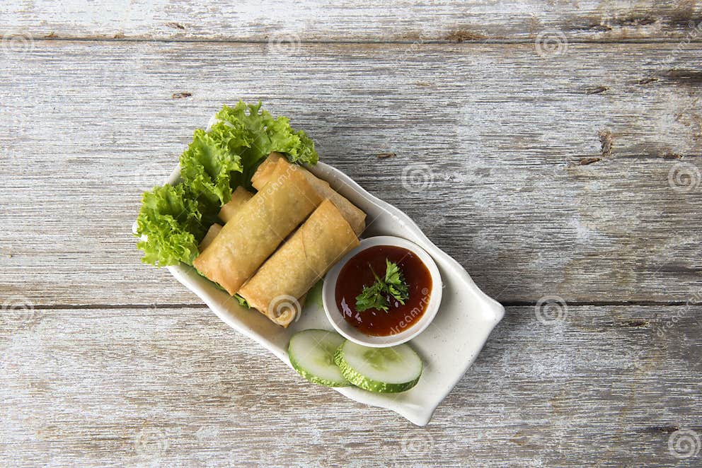 Deep Fried Spring Rolls , Popia Stock Photo - Image of snack, brunch ...