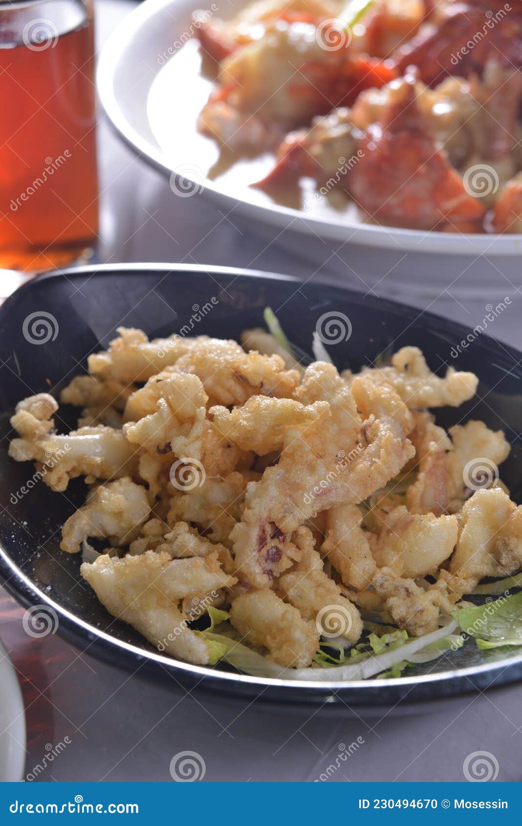 Deep Fried Squid Cuttlefish Stock Photo - Image of closeup, pepper ...
