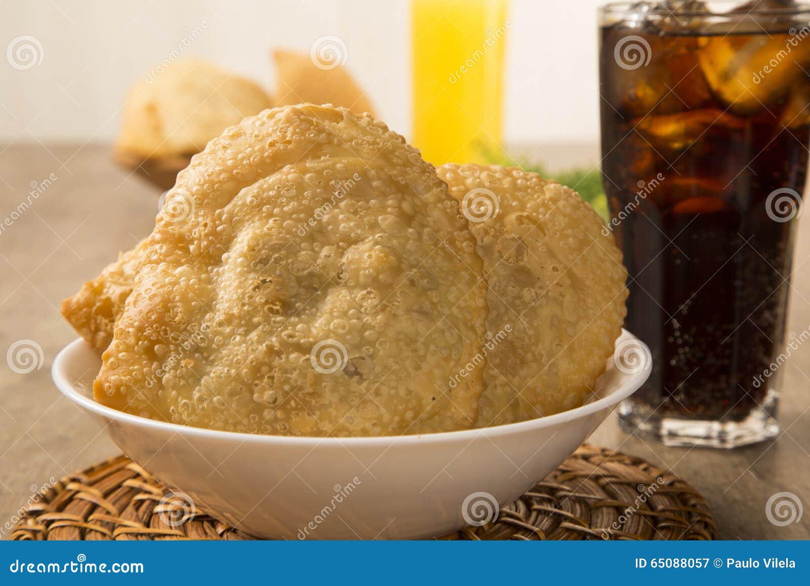 Deep Fried Stuffed Pastry. Brazilian Food Pasteis. Stock Image - Image ...