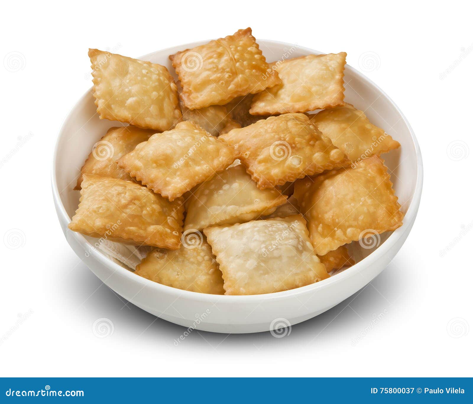 Deep Fried Stuffed Pastry. Brazilian Food Pasteis on the Table. Stock ...