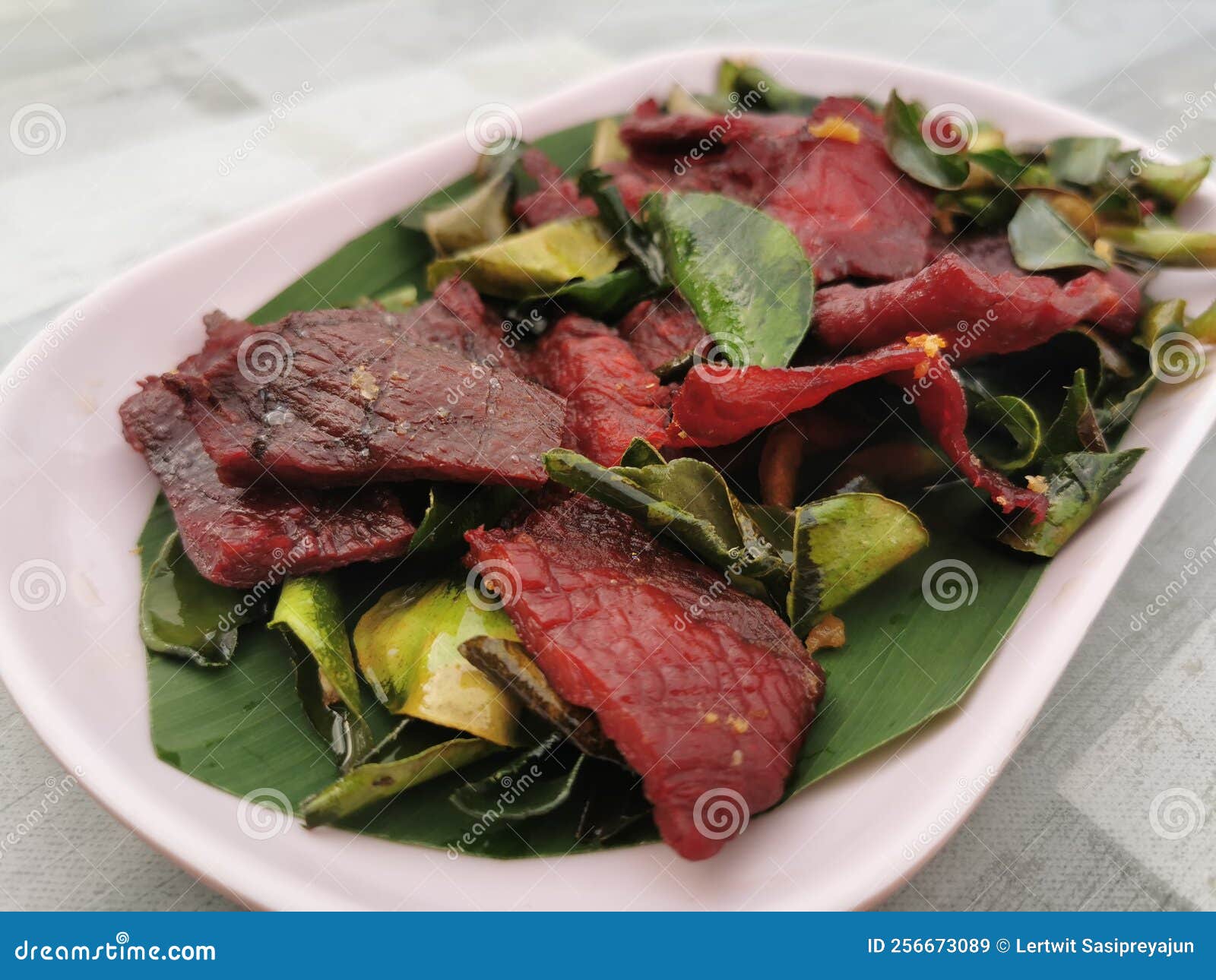 Deep Fried Sun Dried Pork Fried with Herb Stock Image - Image of deep ...