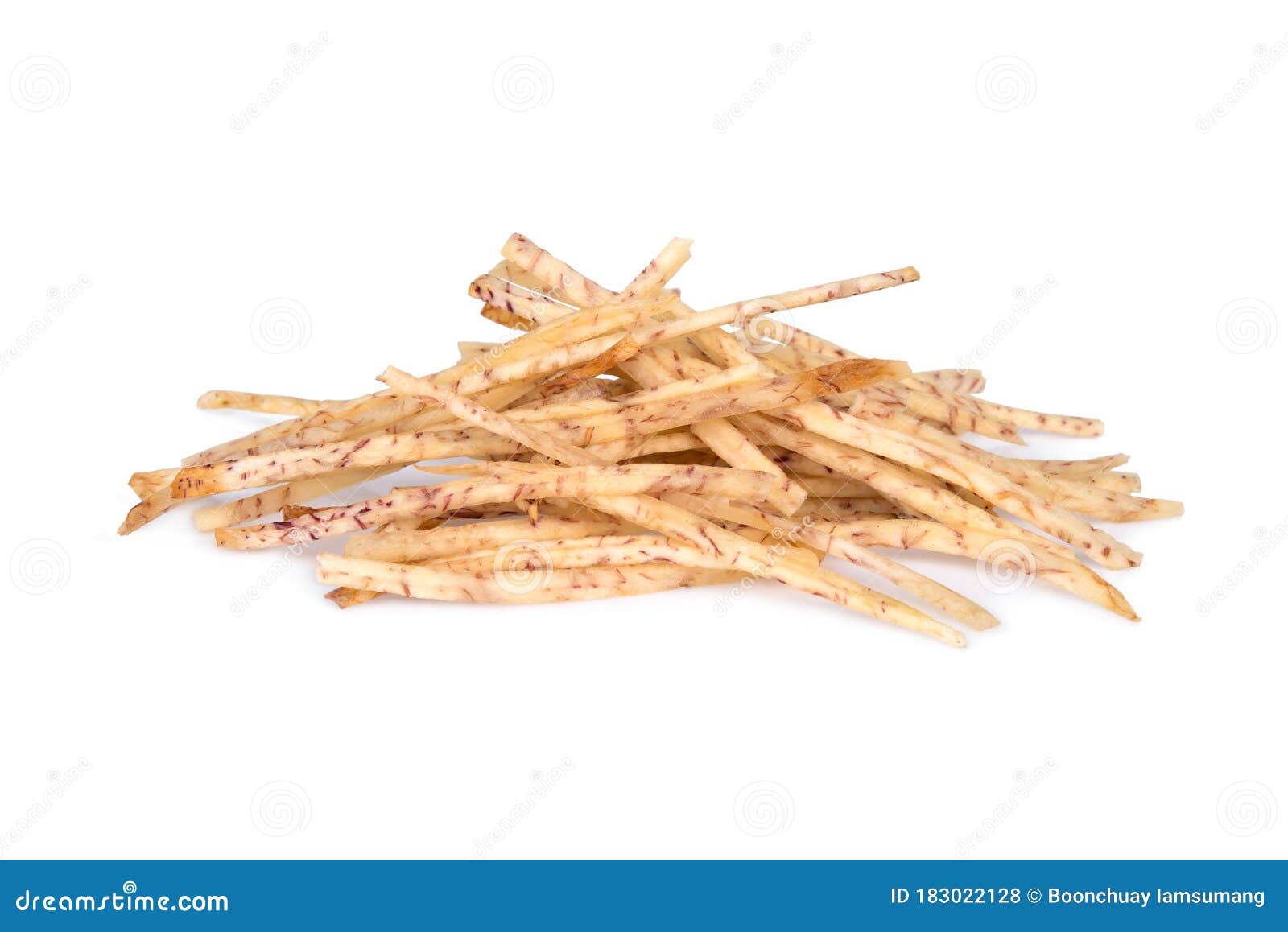 Deep Fried Taro Crisp Isolated on White Background Stock Photo - Image ...