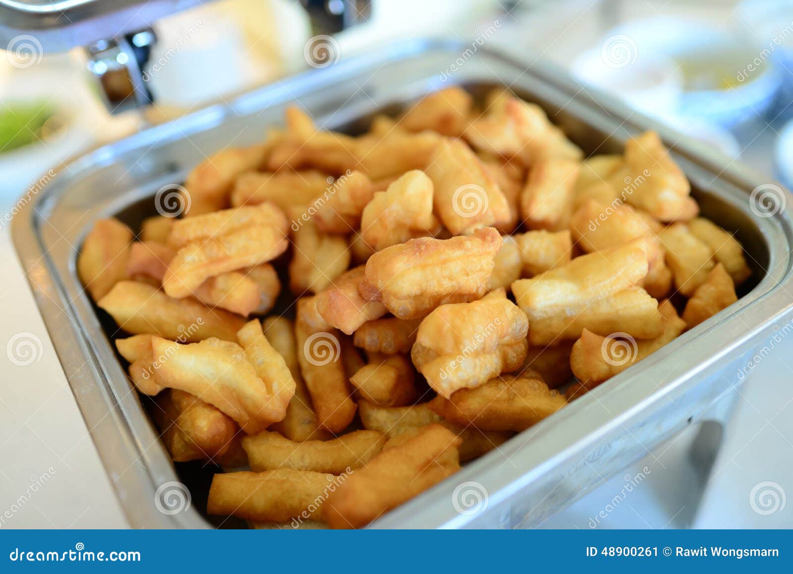 Fried Traditional Malaysian Snack Known As Mini Popiah With Serunding ...