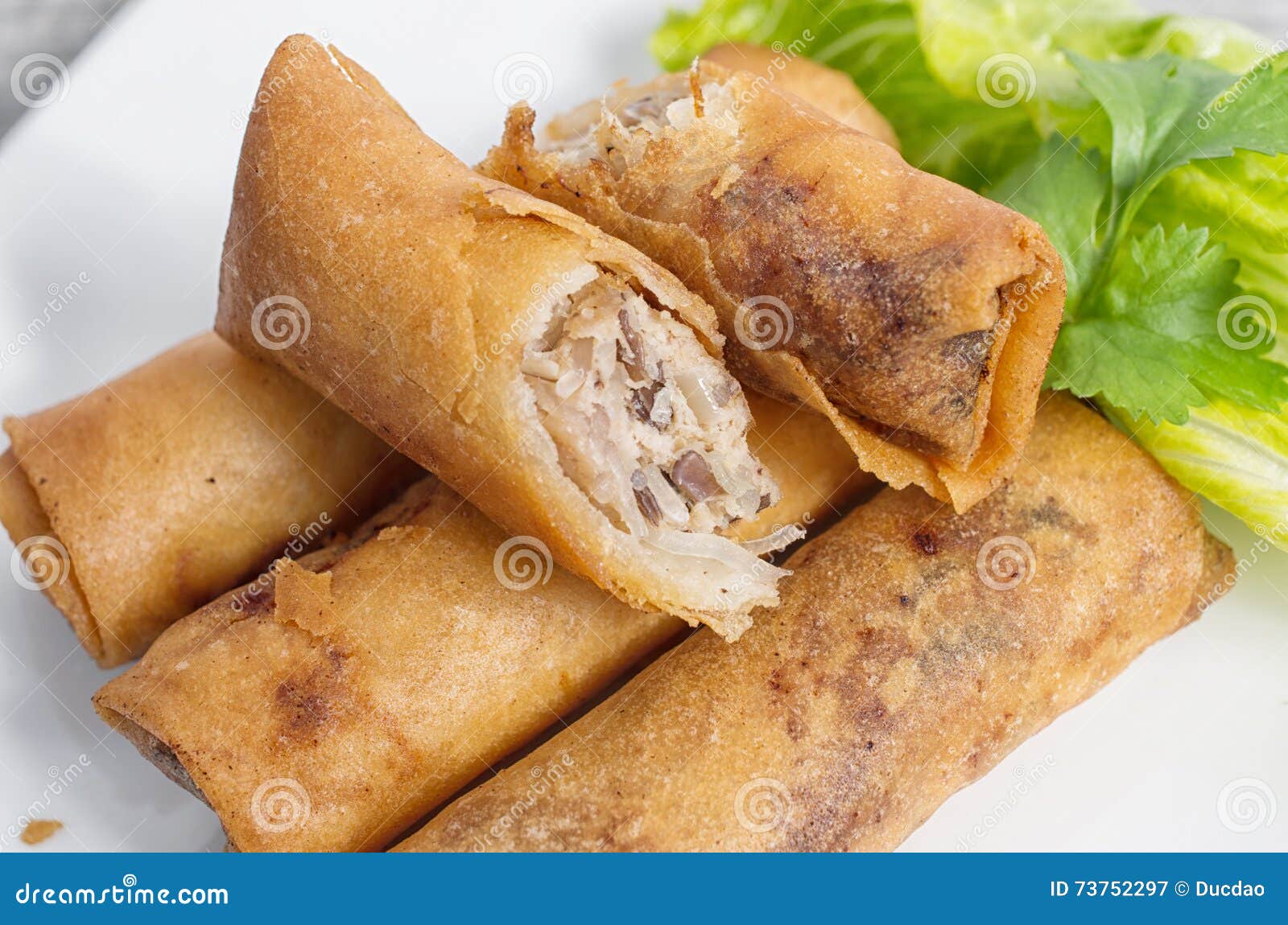 Deep Fried Vietnamese Imperial Rolls Stock Image - Image of cooking ...