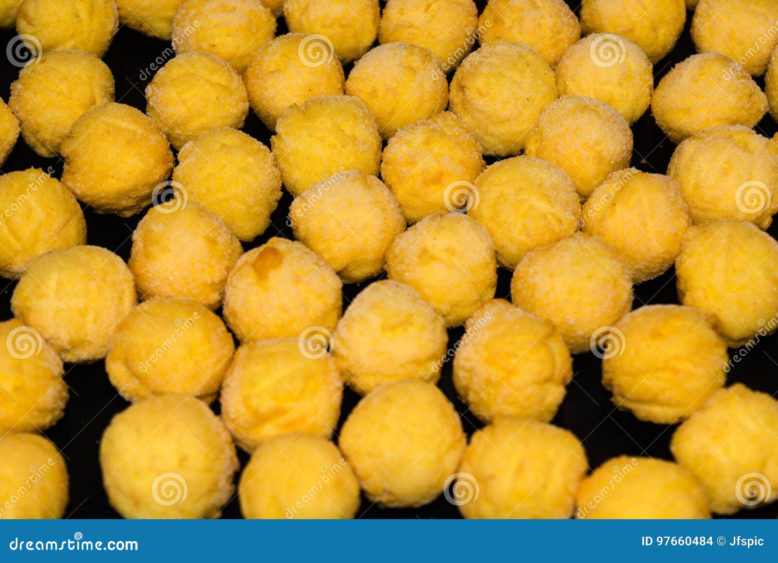 Deep-frozen Round Potato Croquettes Stock Photo - Image of food ...