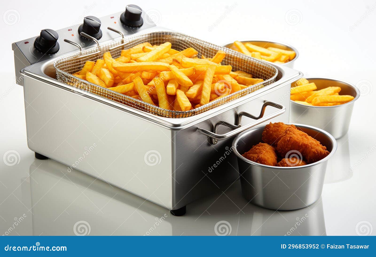 Deep Fryer Against a White Background -Generative Ai Stock Illustration ...