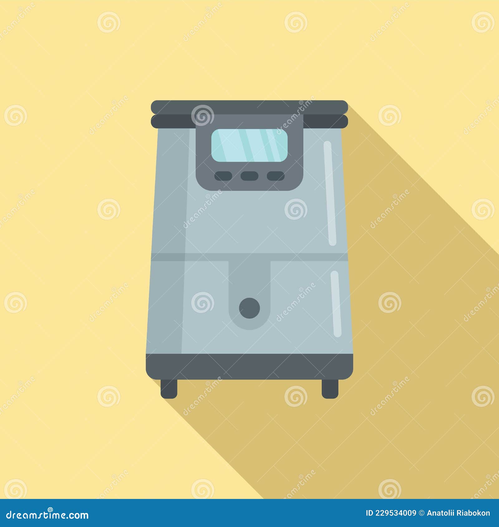 Deep Fryer Icon Flat Vector. Fry Basket Stock Vector - Illustration of ...