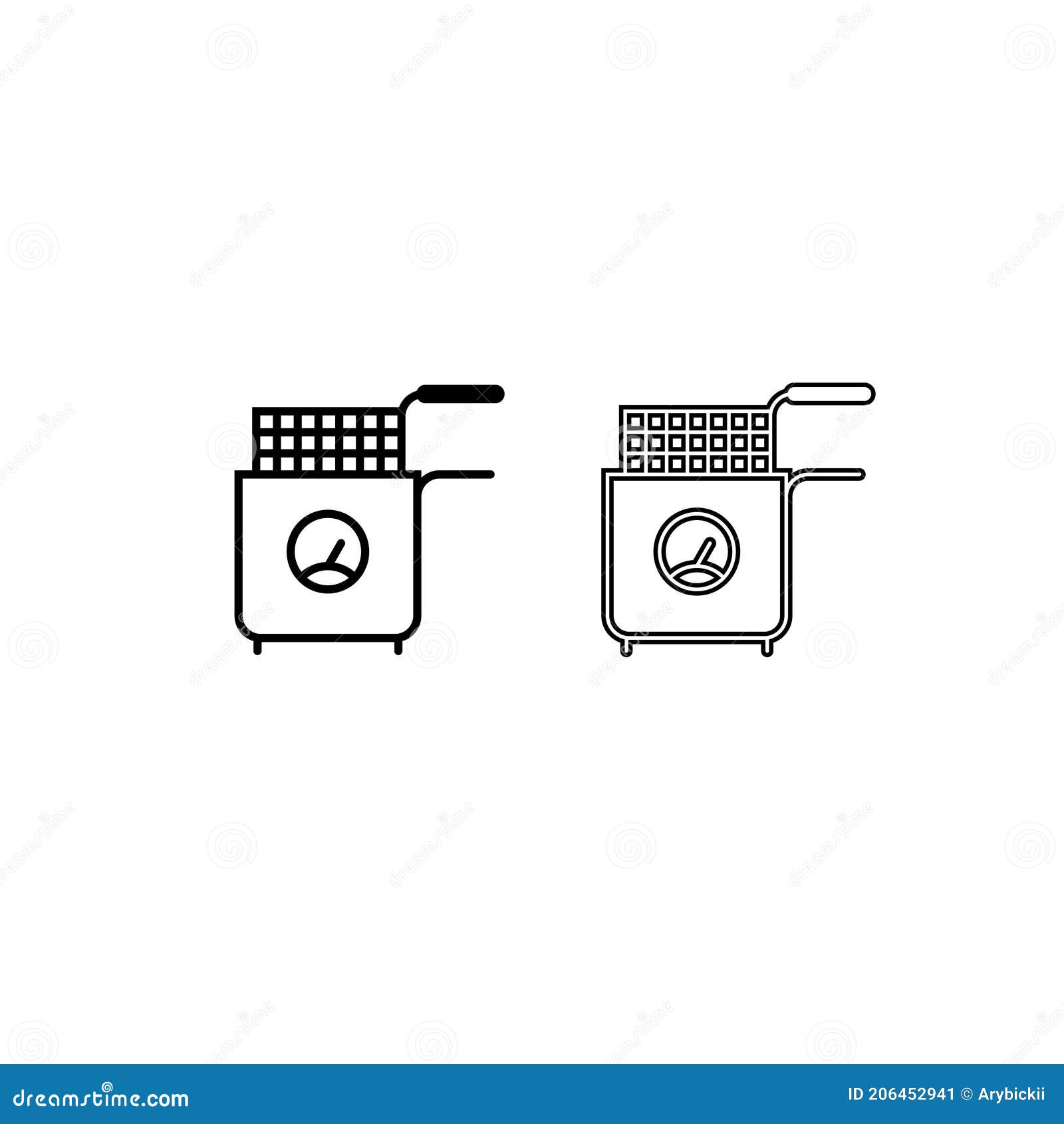 Deep Fryer icon. Vector stock vector. Illustration of snack - 206452941