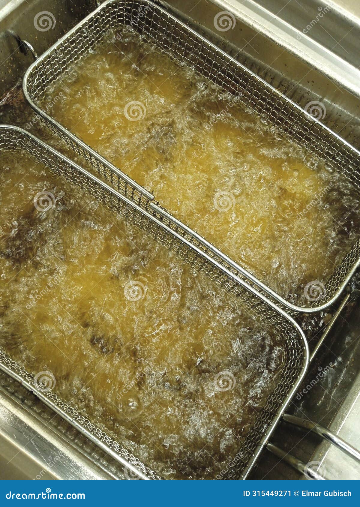Deep Frying Snacks in Vegetable Oil in a Pan Stock Image - Image of ...