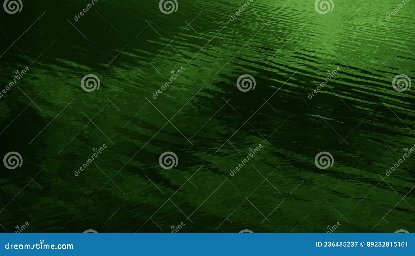 Deep Green Abstract Background. Toned Water Surface. Reflection of ...