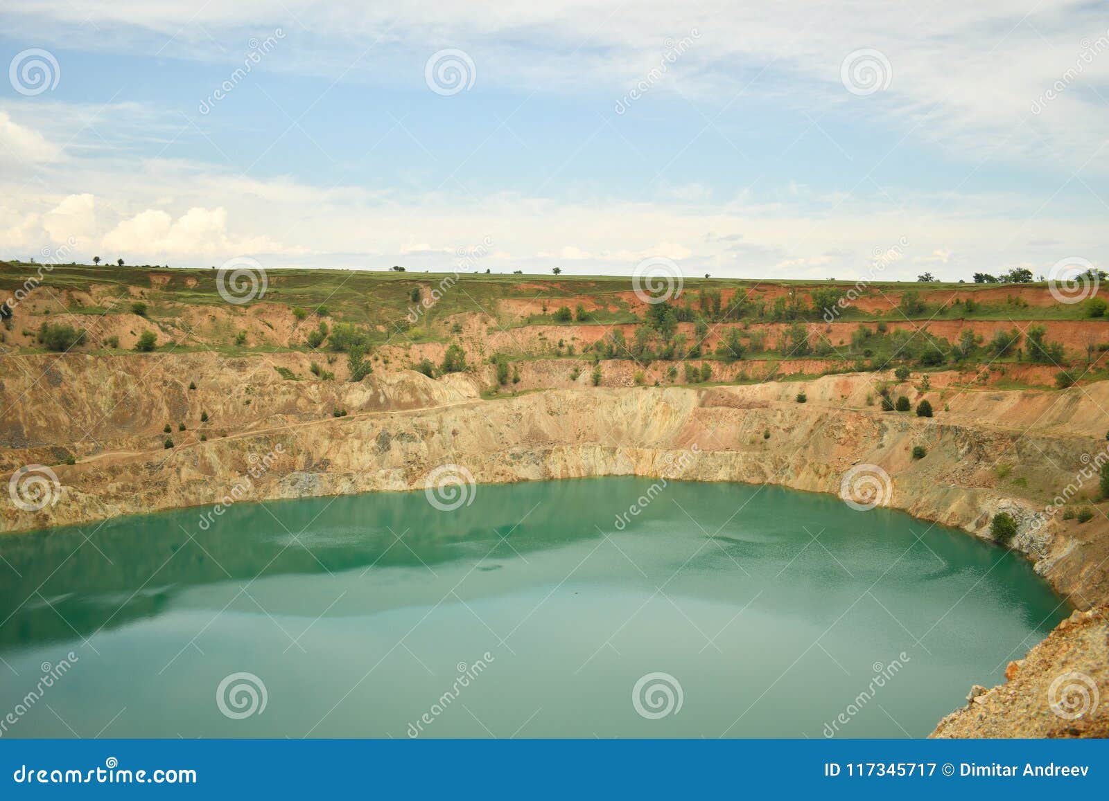 Deep Green Water. Consiquenses from the Digging. Stock Image - Image of ...