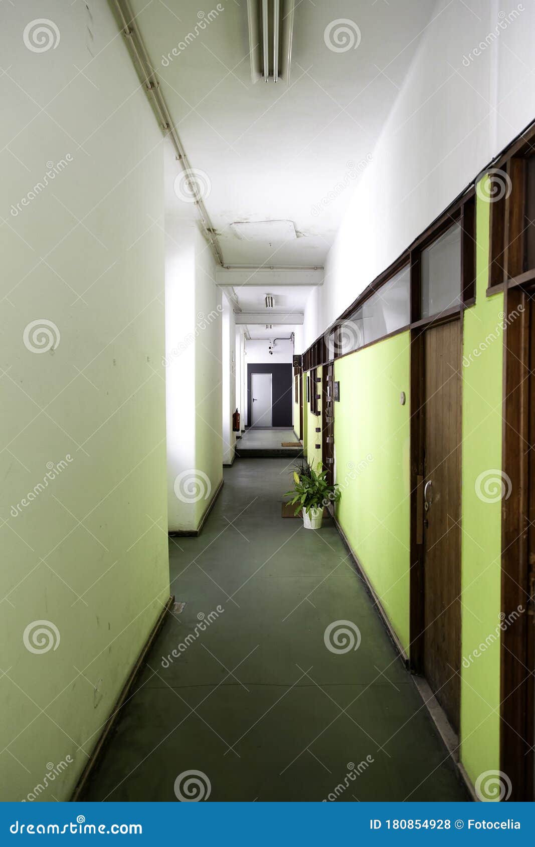 Deep hallway interior stock photo. Image of corridor - 180854928