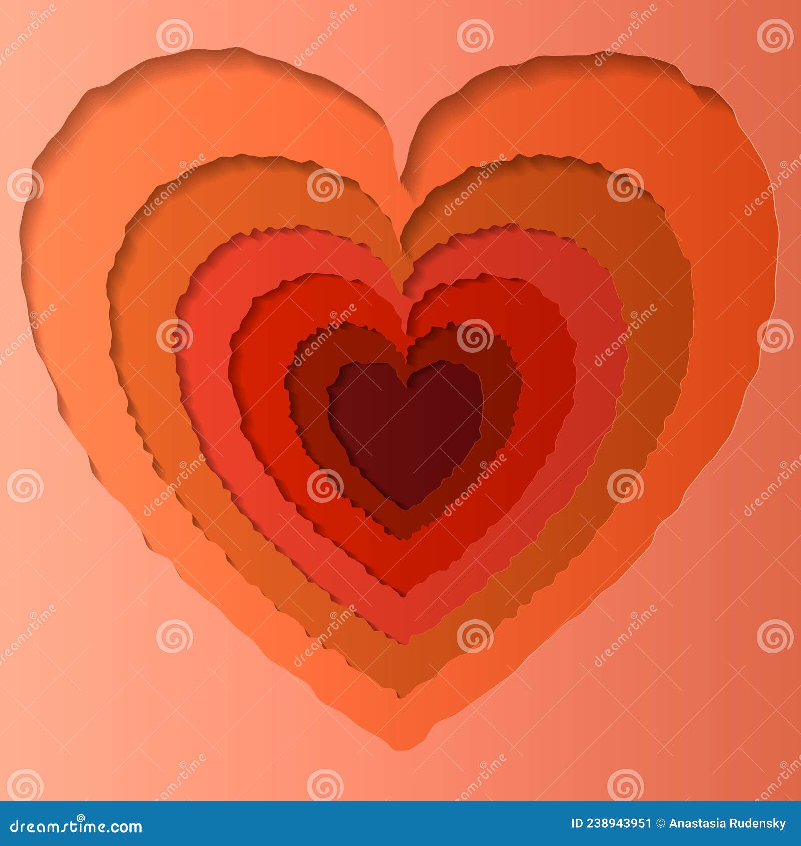 Deep Heart stock vector. Illustration of gift, depth - 238943951