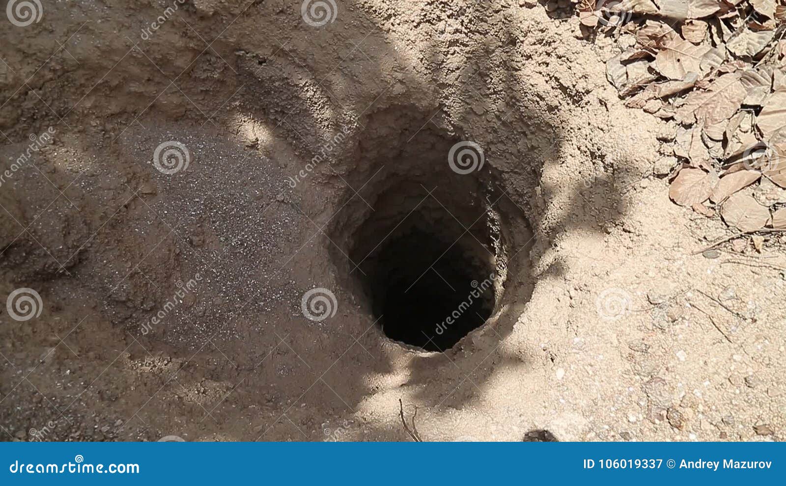 Deep Hole in the Ground in the Jungle. Mine, Extraction of Mica Stock ...