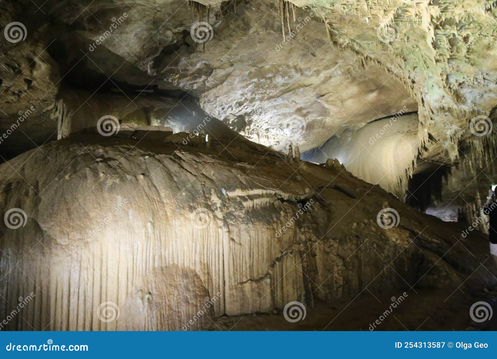 Stalactite And Water In Karst Cave Of Gui Lin,china Stock Photography ...