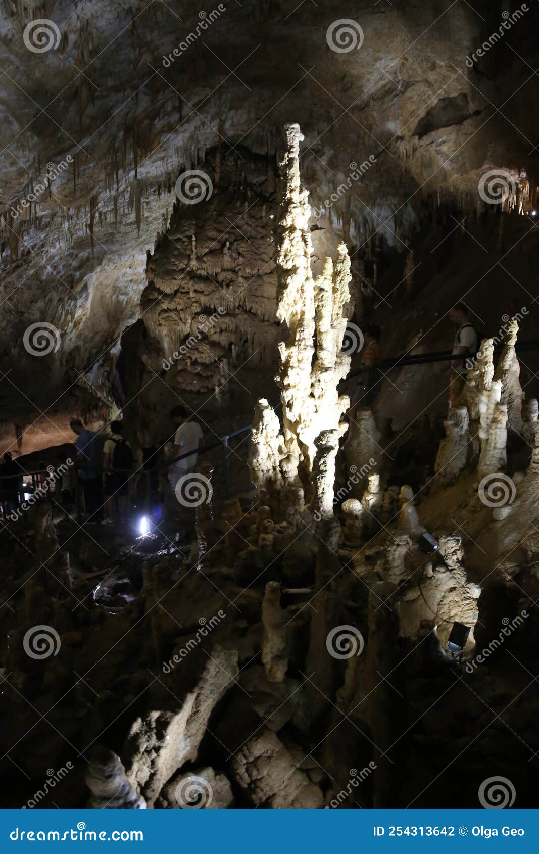 Stalactite And Water In Karst Cave Of Gui Lin,china Stock Photography ...