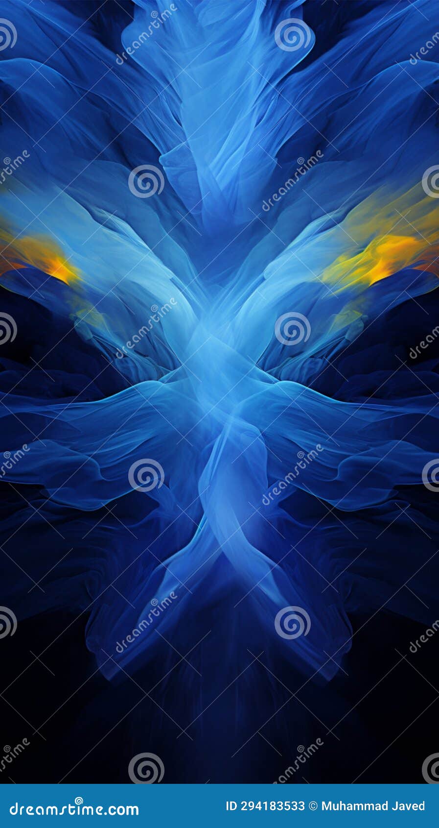 Inky Blue/purple And Coral Organic Parchment Background With Bokeh And ...