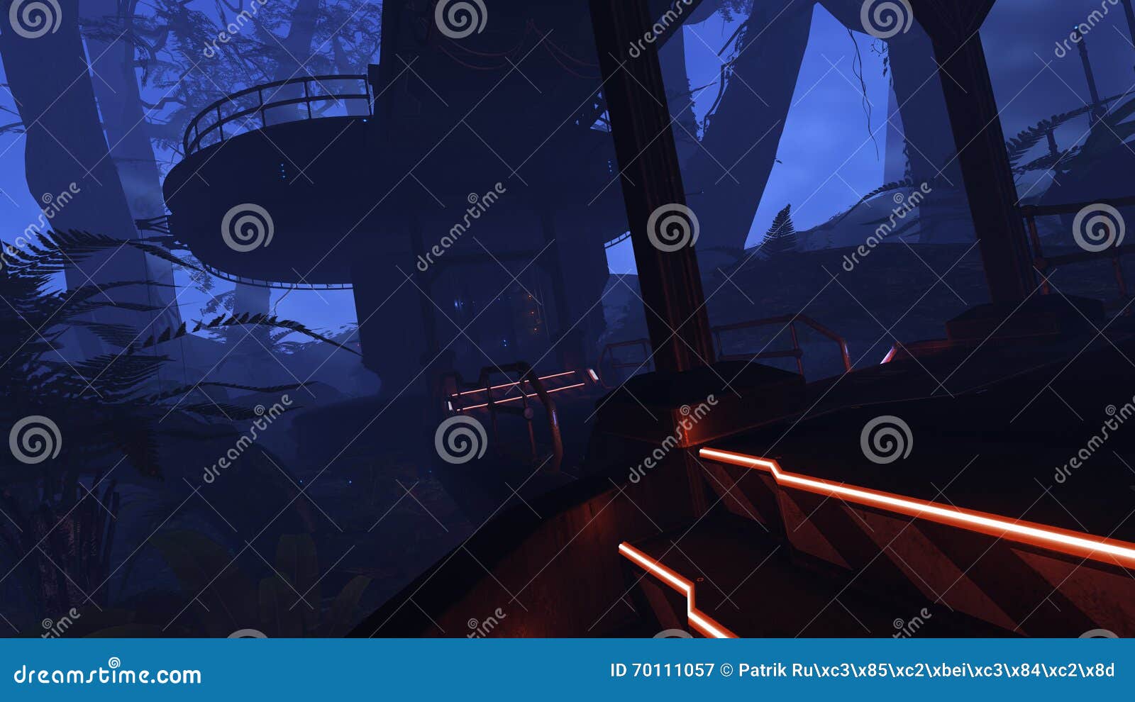 Deep Jungle Outpost Stock Illustration | CartoonDealer.com #70111048