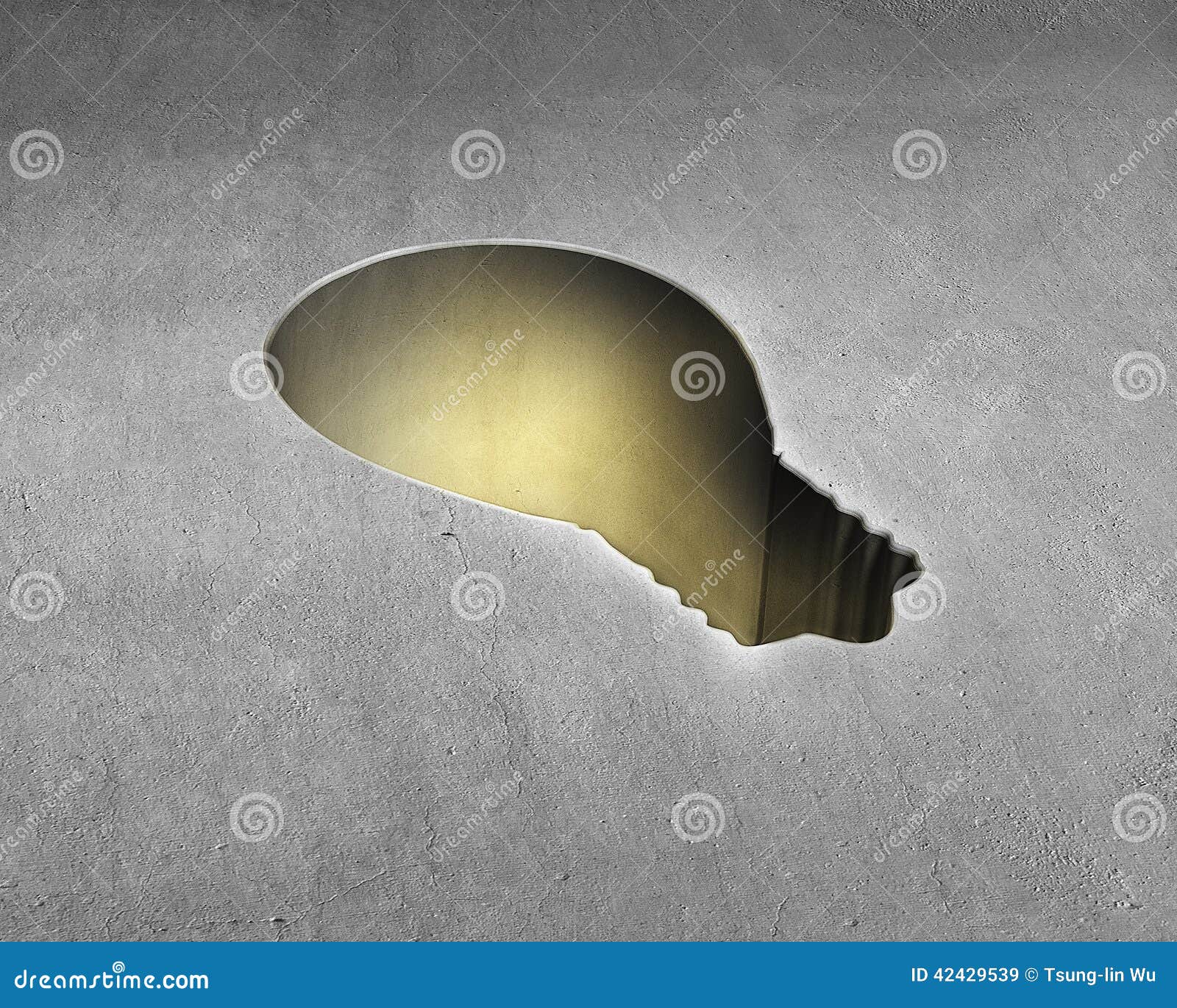 Deep Lamp Shape Hole with Lighting Stock Illustration - Illustration of ...