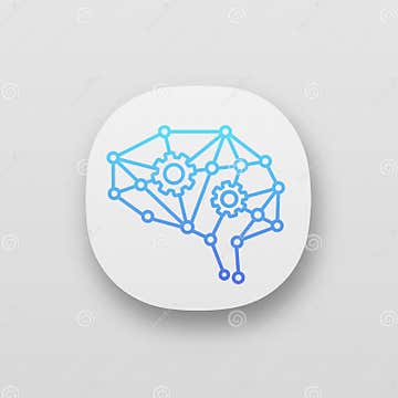 Deep learning AI app icon stock vector. Illustration of logo - 175554867