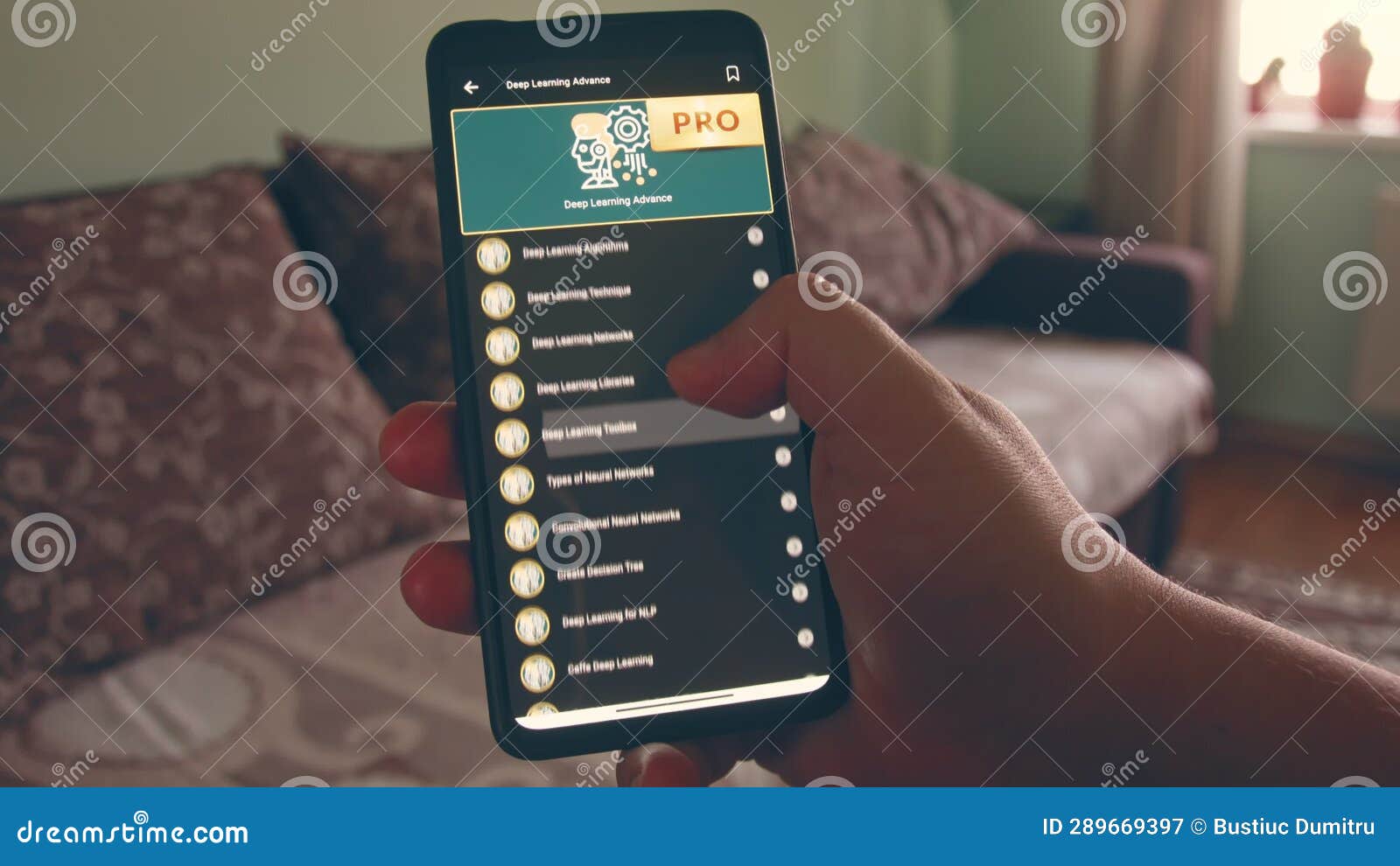 Deep Learning in AI. Machine Learning. Information Guide on Mobile ...