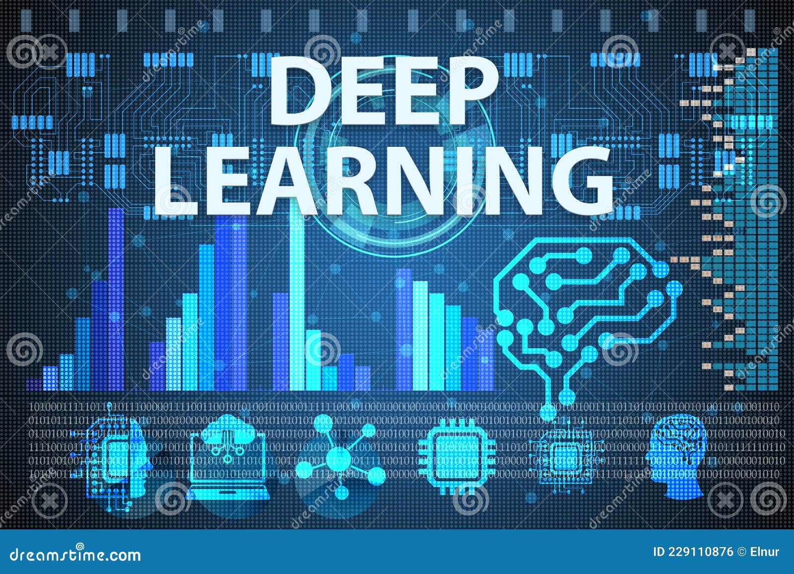 Deep Learning Concept of Artificial Intelligence Stock Photo - Image of ...