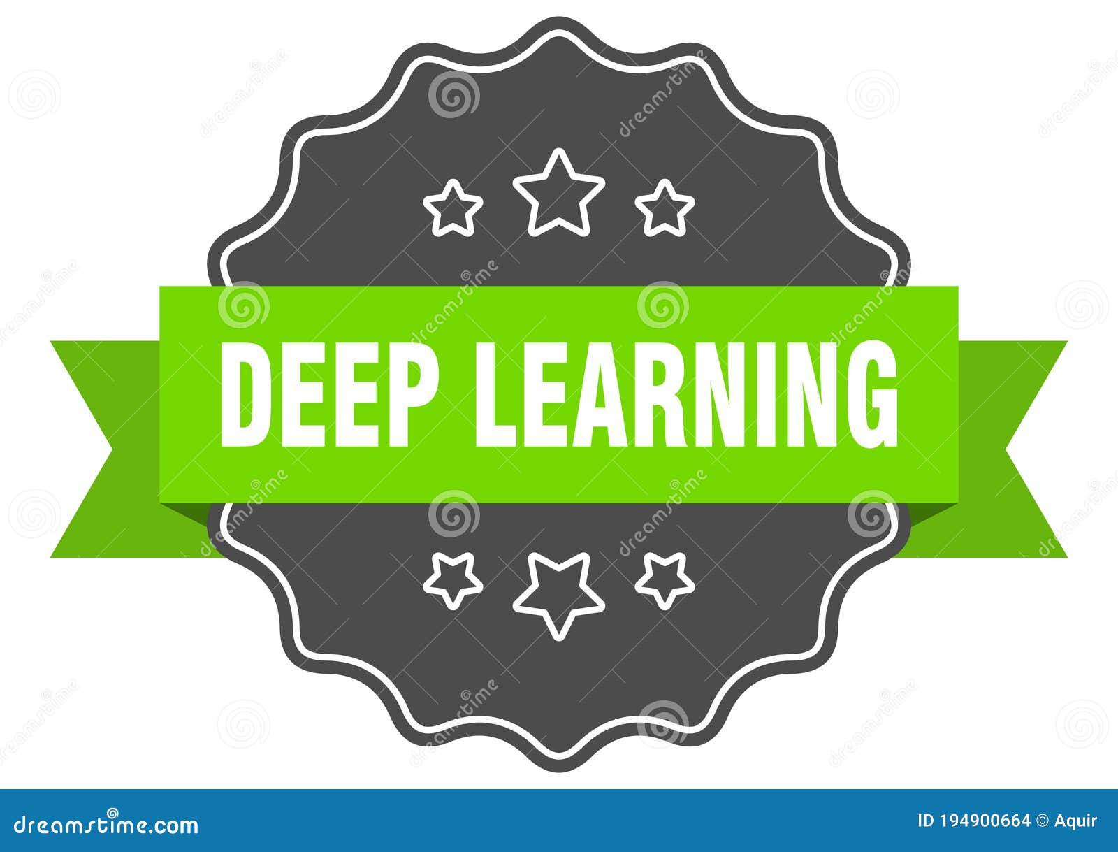 Deep Learning Label. Deep Learning Isolated Seal. Sticker. Sign Stock ...
