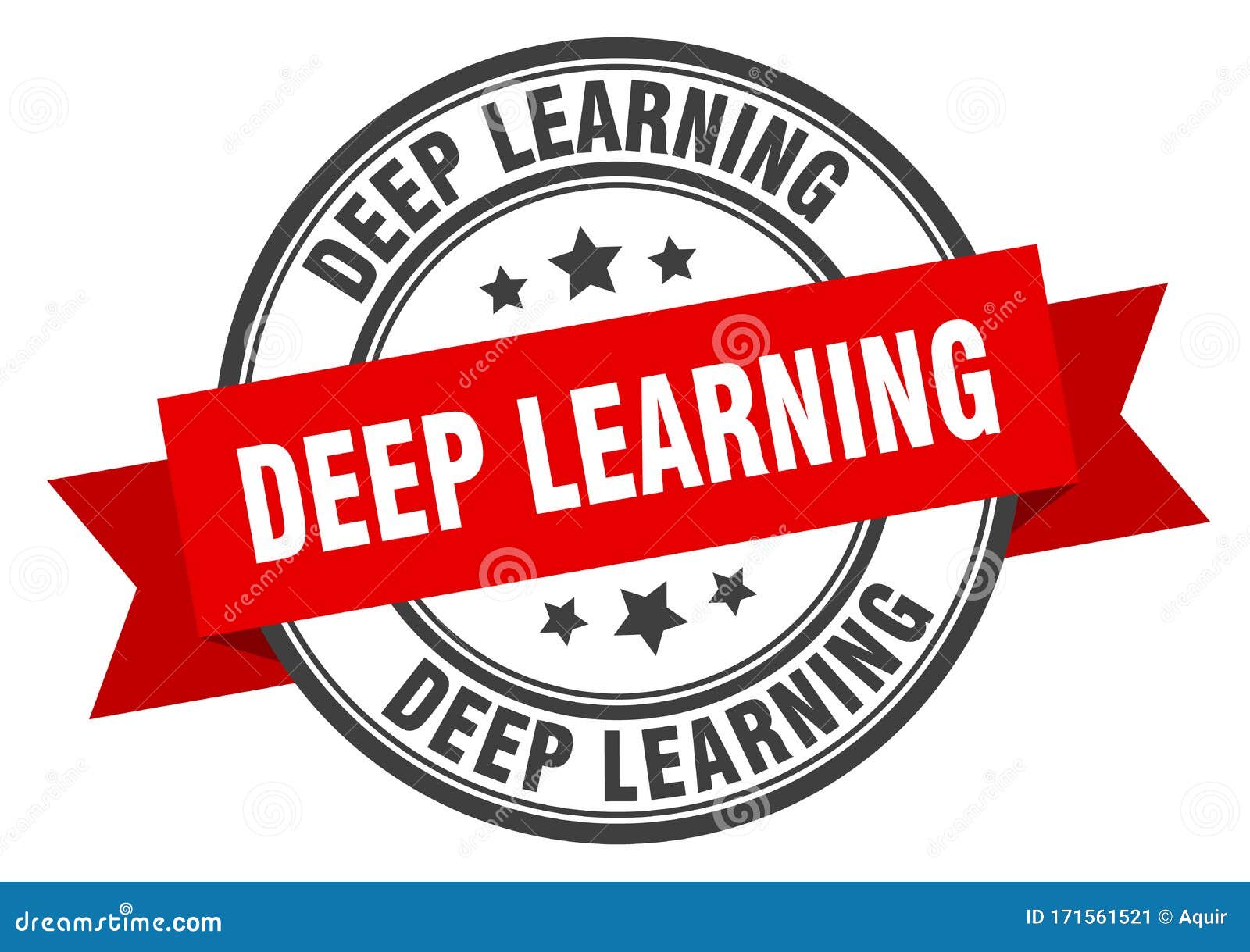 Deep Learning Label. Deep Learning Round Band Sign Stock Vector ...
