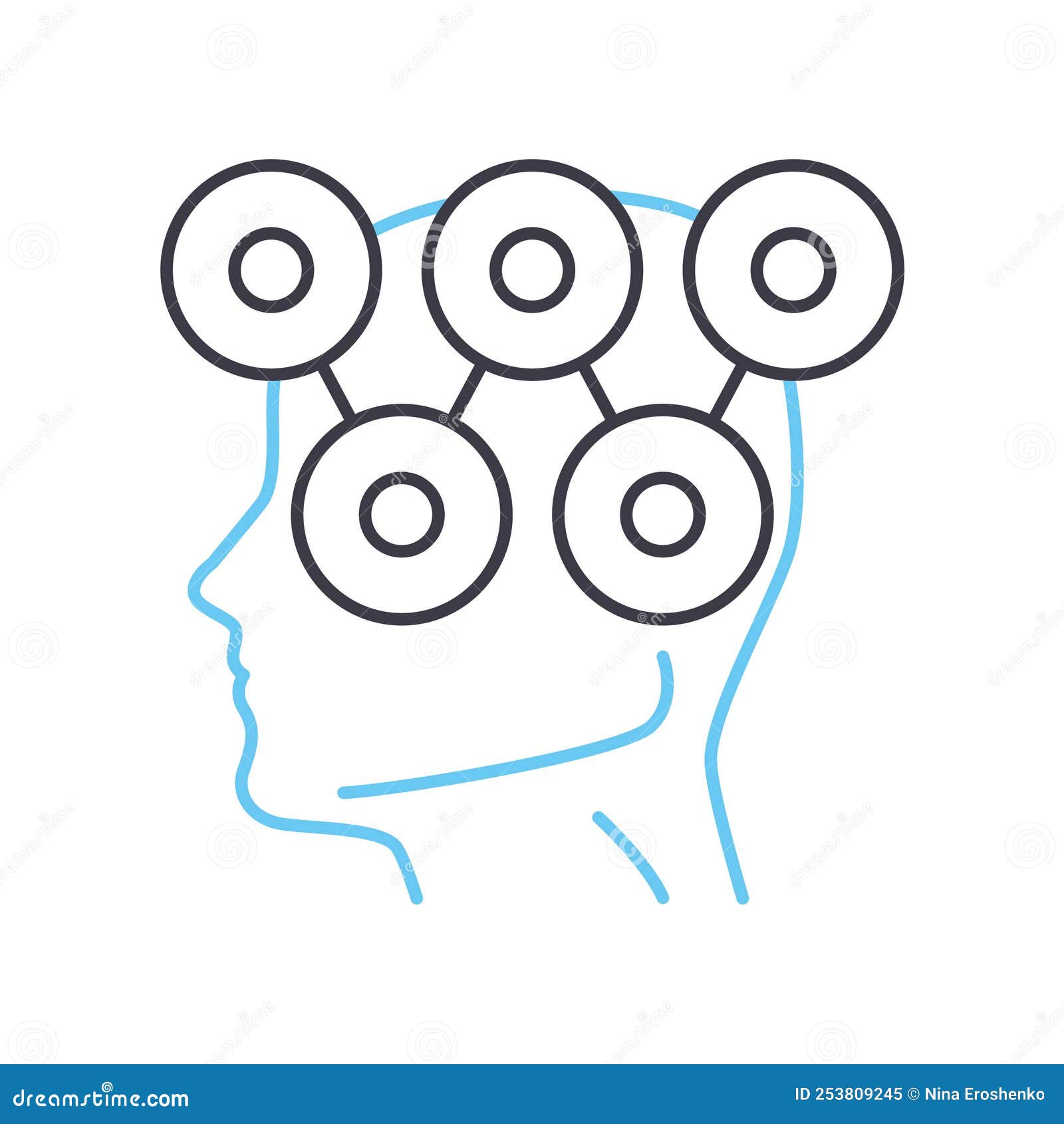 Deep Learning Line Icon, Outline Symbol, Vector Illustration, Concept ...