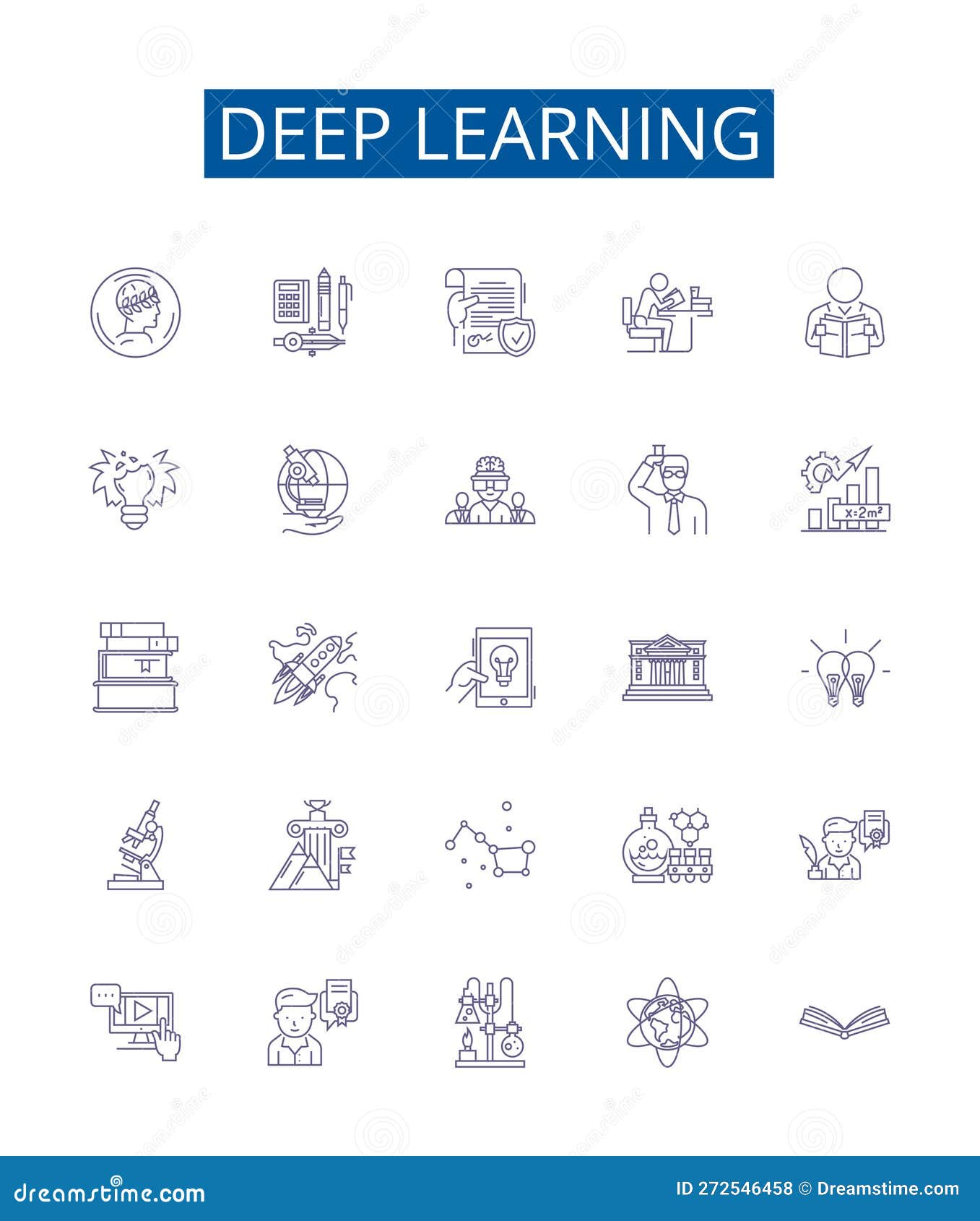 Deep Learning Line Icons Signs Set. Design Collection Of Deep Learning ... Deep Learning Line Icons Signs Set. Design Collection Of Deep Learning ...
