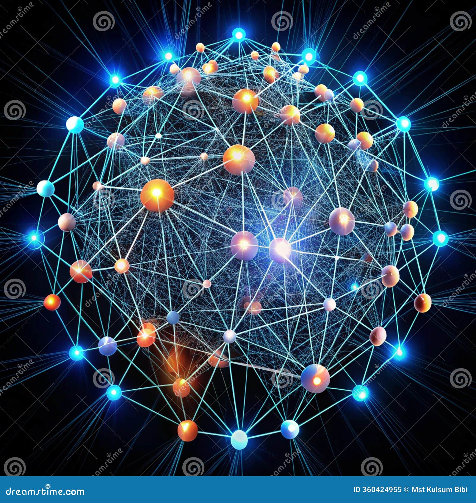 Deep Learning Network with Neural Layers and Code Stock Illustration ...