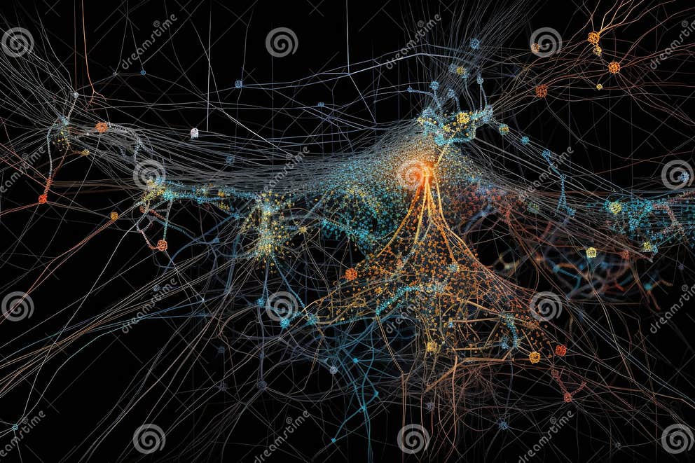 Deep-learning Neural Network, with Layers of Neurons and Connections ...