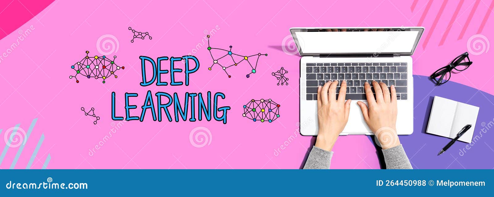 Deep Learning with Person Using a Laptop Stock Photo - Image of hand ...